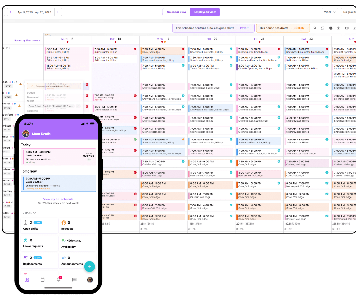 Hospitality Workforce Management Software Evolia